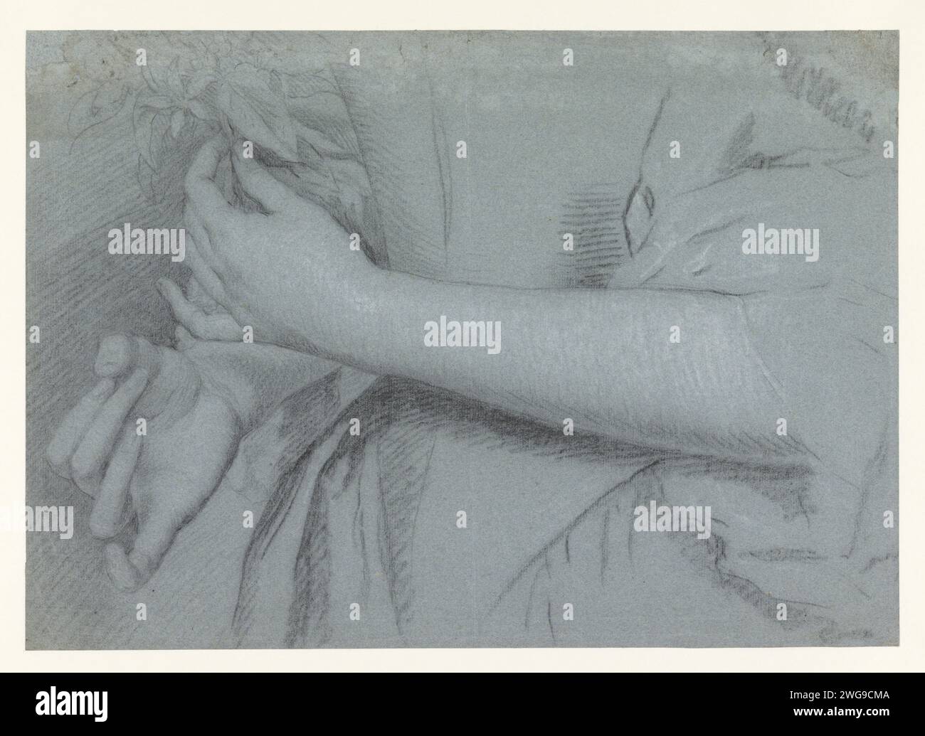 Waist of a woman, poor and hands, Anthony Van Dyck, 1603 - 1662 drawing ...