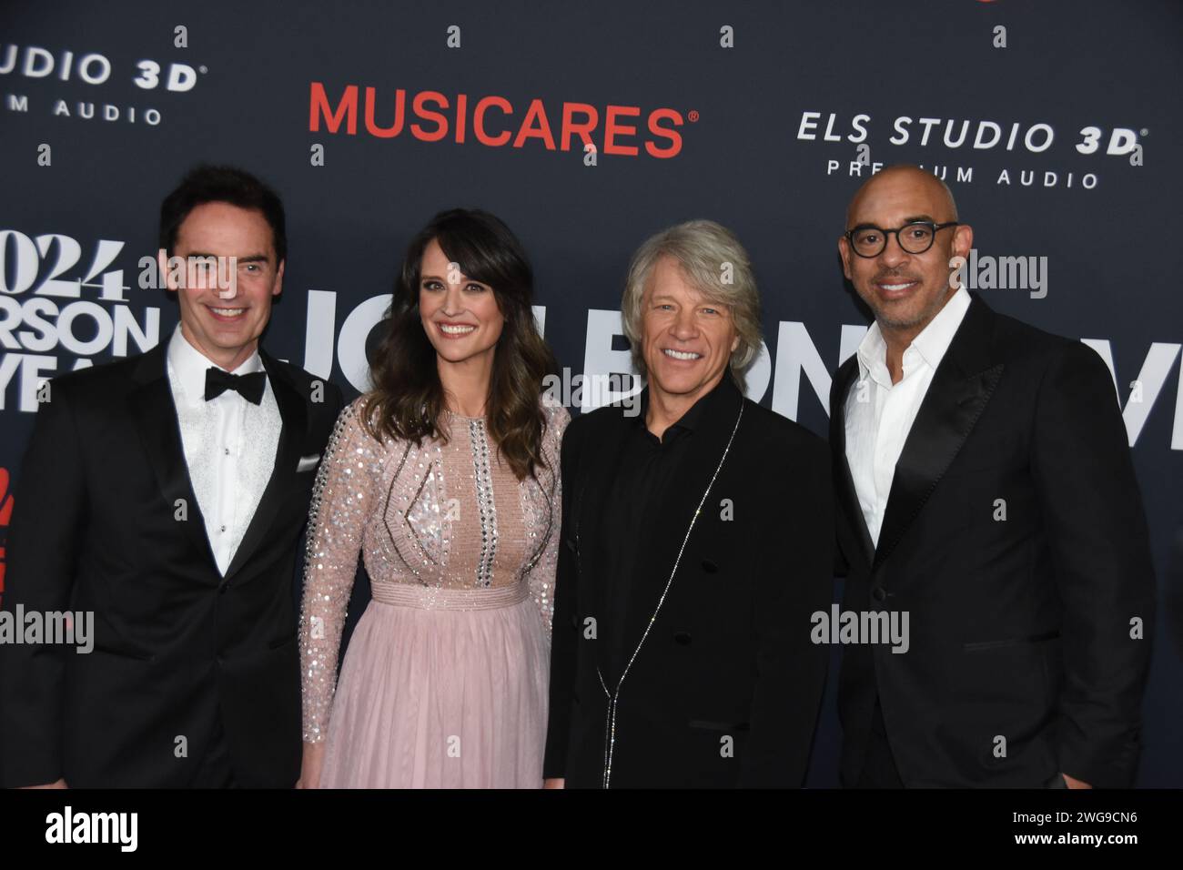 Los Angeles, California, USA 2nd February 2024 (L-R) VP of Amazon Music ...