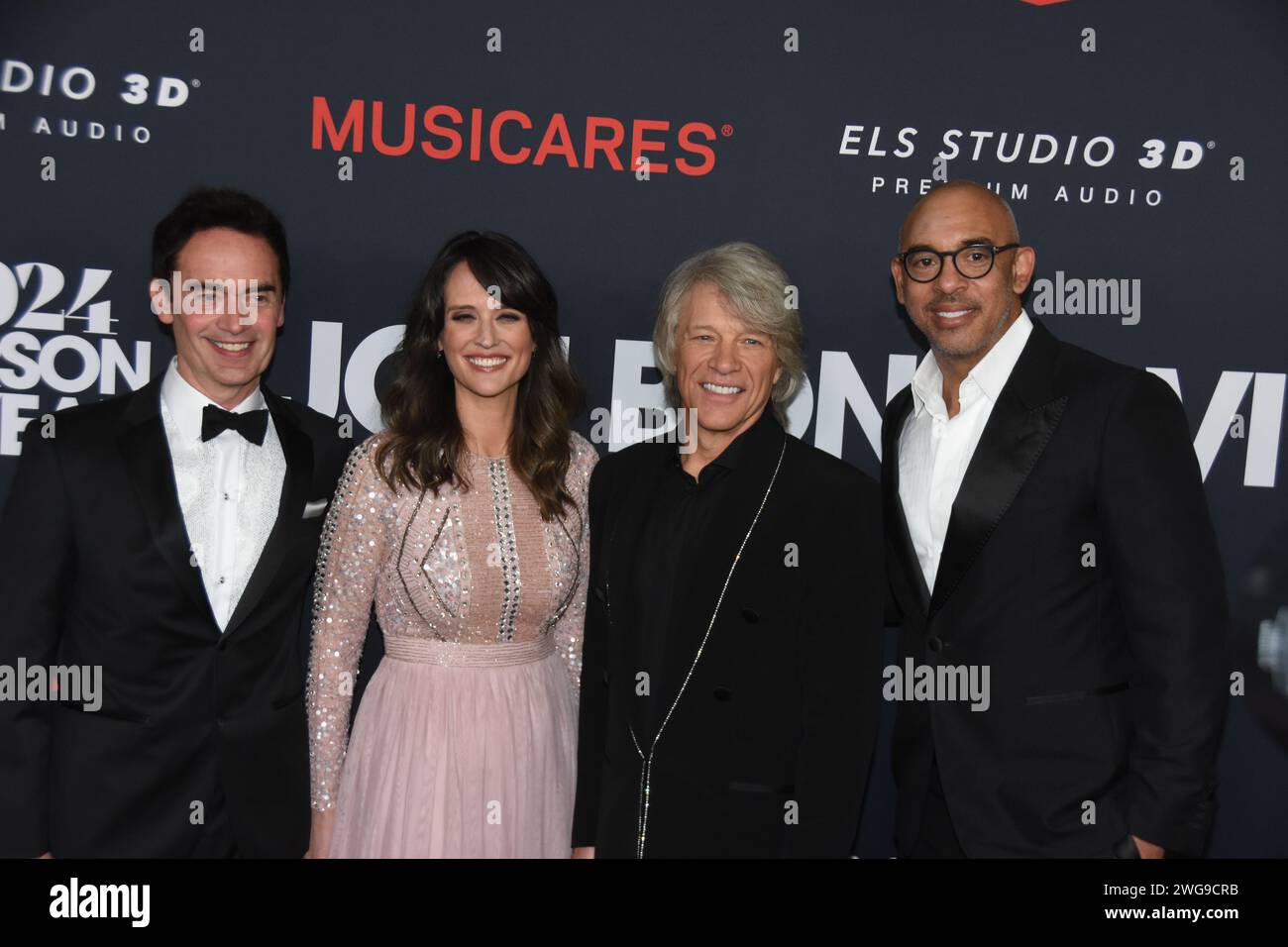 Los Angeles, California, USA 2nd February 2024 (L-R) VP of Amazon Music ...