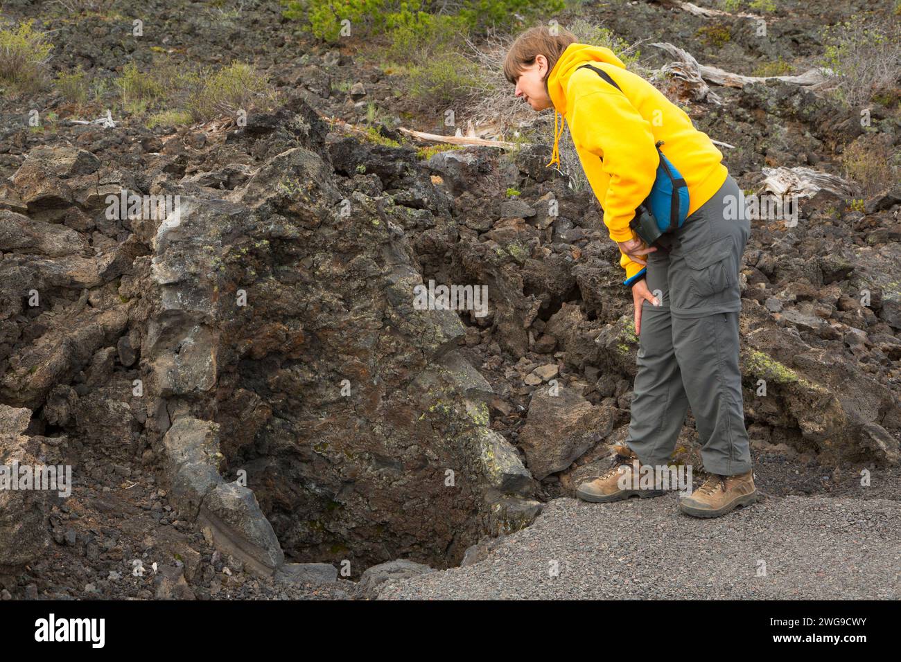 Lava cast along Lava Cast Forest Trail, Newberry National Volcanic ...