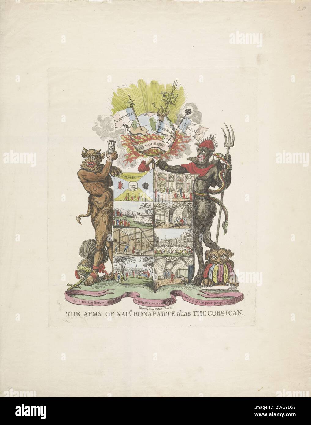 Coat of arms of Napoleon, 1808, Anonymous, 1808 print Cartoon on ...