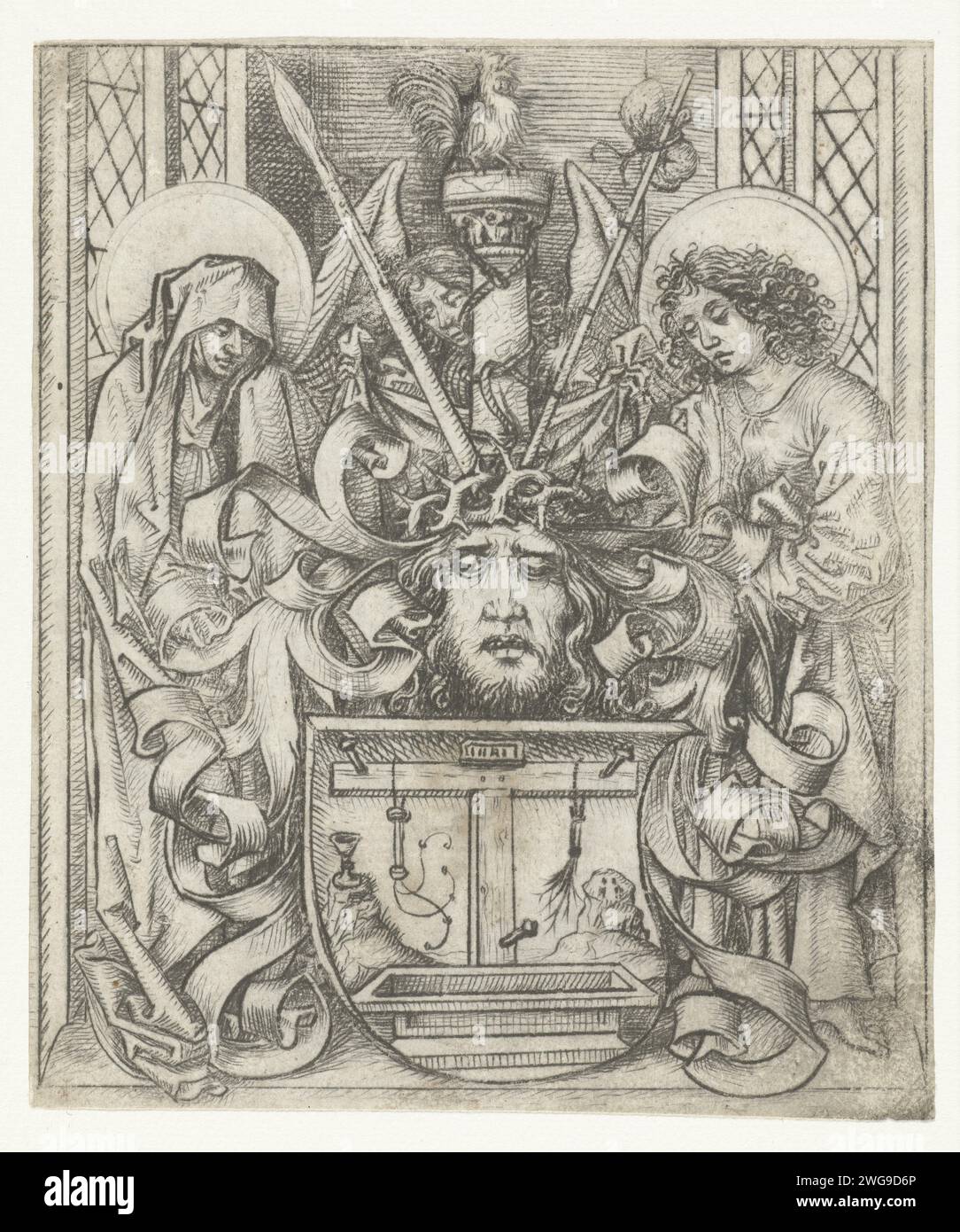 Coat of arms with the Arma Christi, master of the Amsterdam cabinet ...