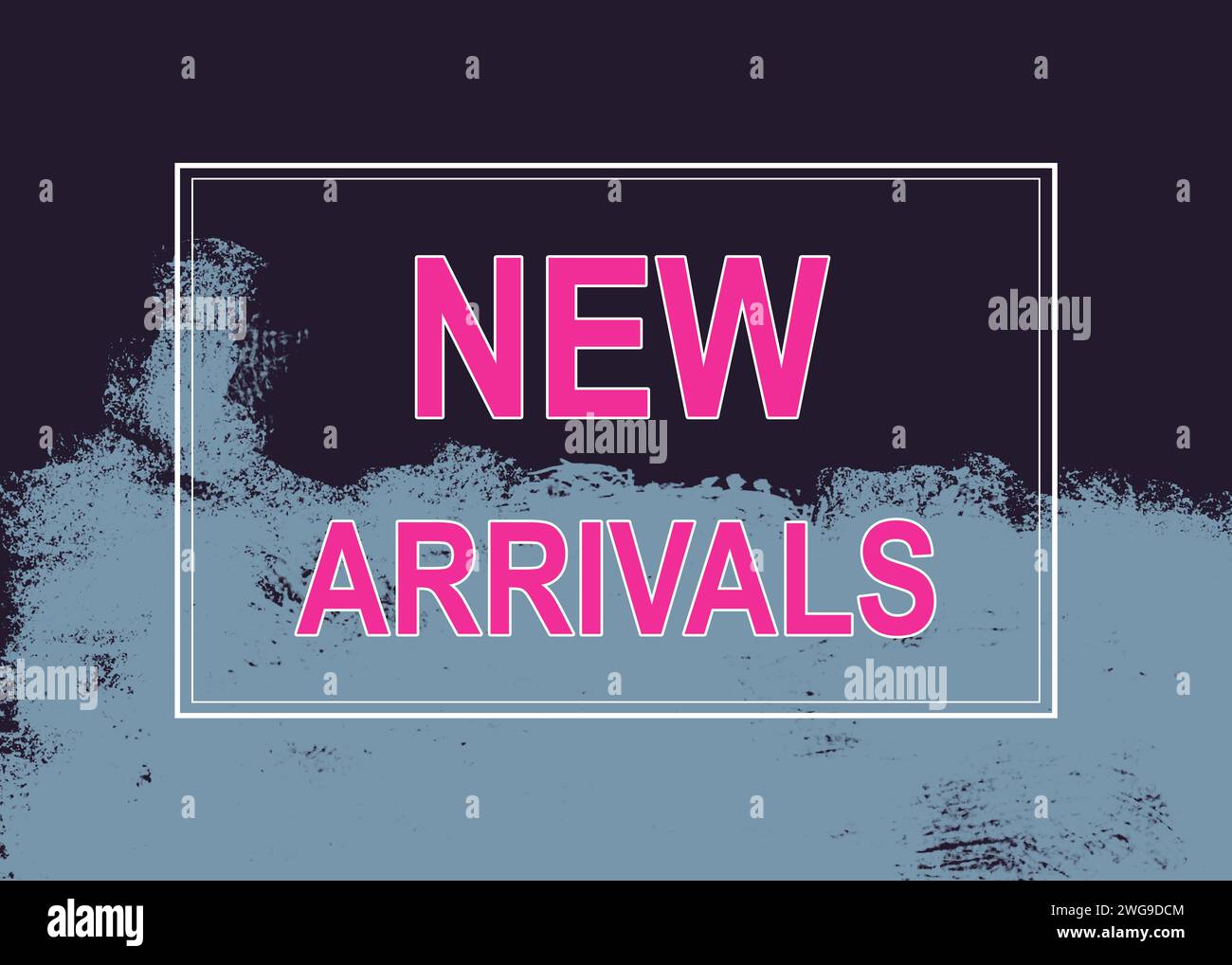 New arrivals flyer design with text on color background Stock Photo - Alamy