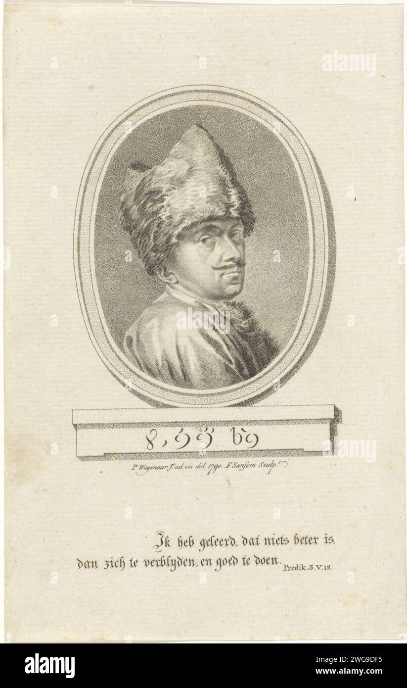 Portrait of Pieter van Woensel, Franciscus Sansom, after Pieter ...