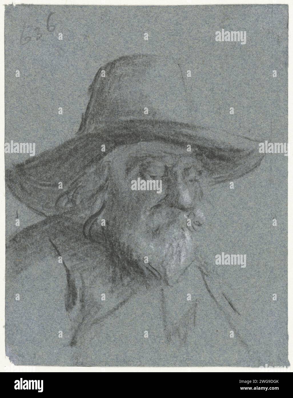 Portrait of Gerard ter Borch de Oude, c. 1660 drawing Zwolle paper ...