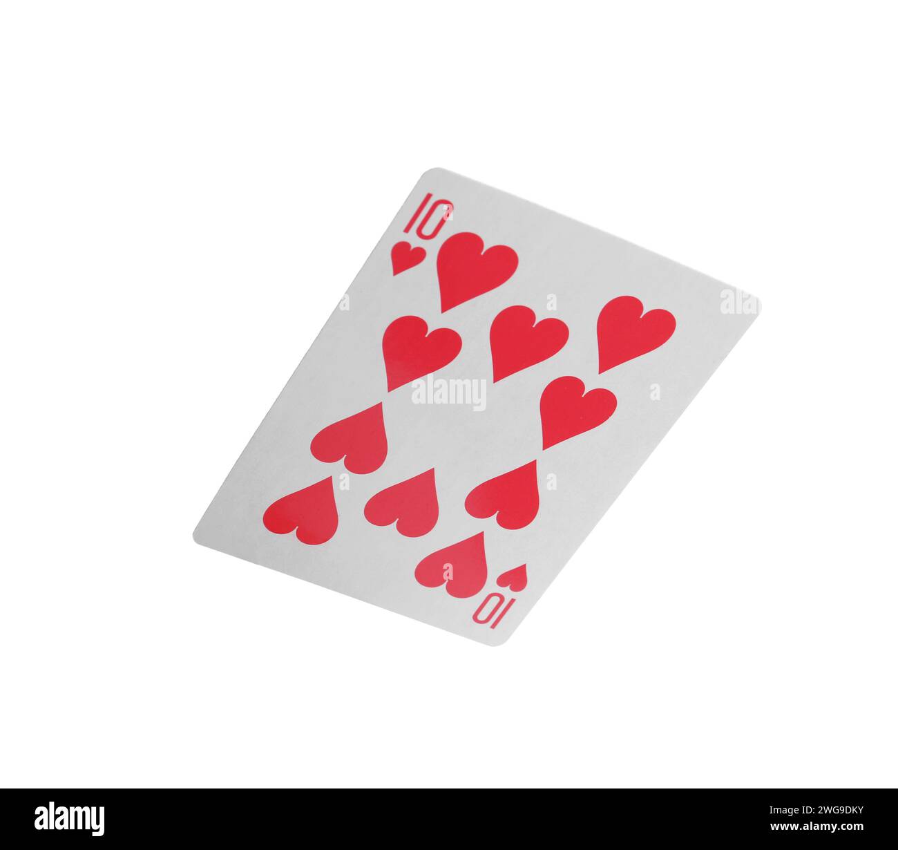 Playing card isolated on white. Poker game Stock Photo - Alamy