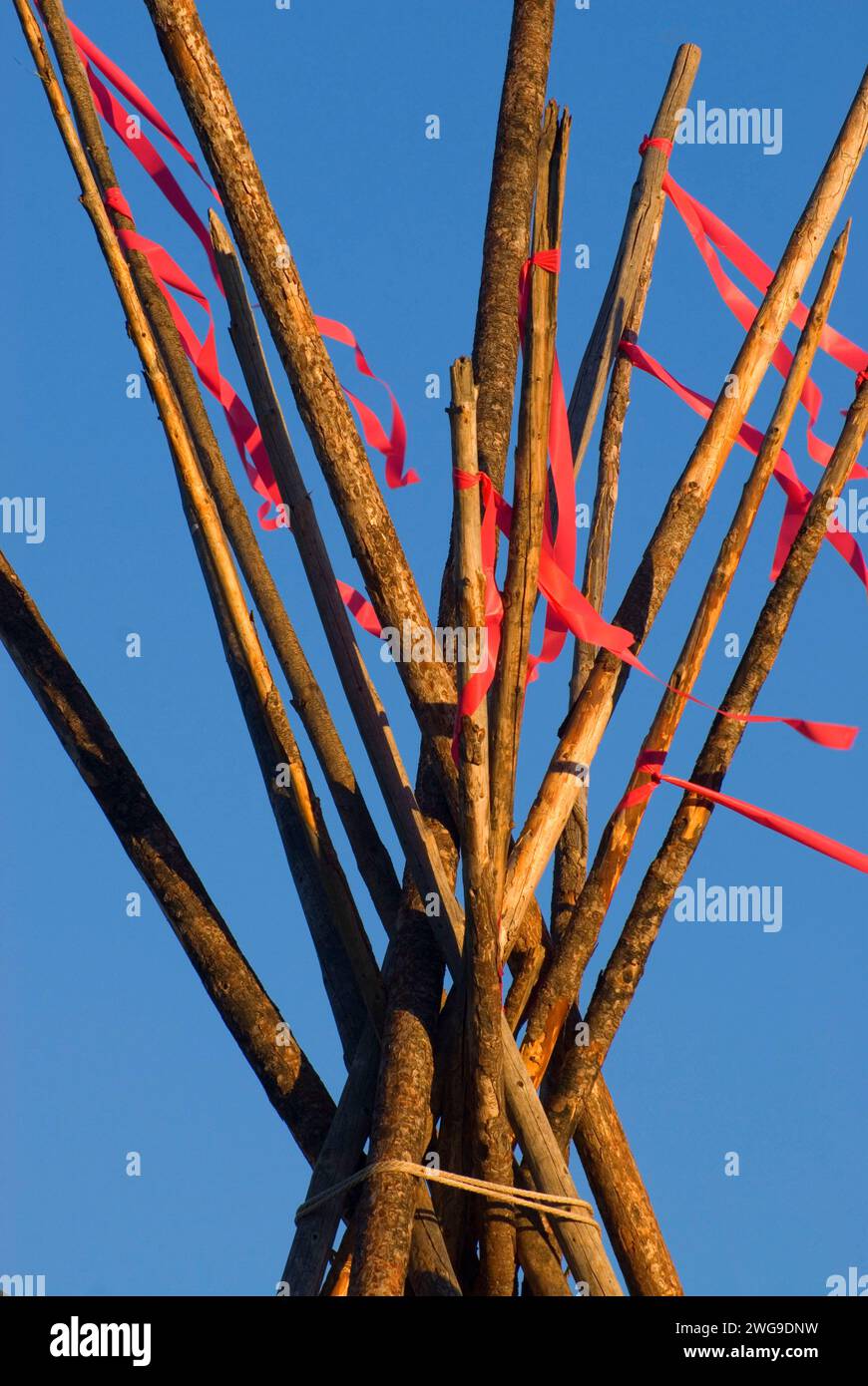 Teepee poles, Pi-Ume-Sha Treaty Days, Warm Springs Indian Reservation ...