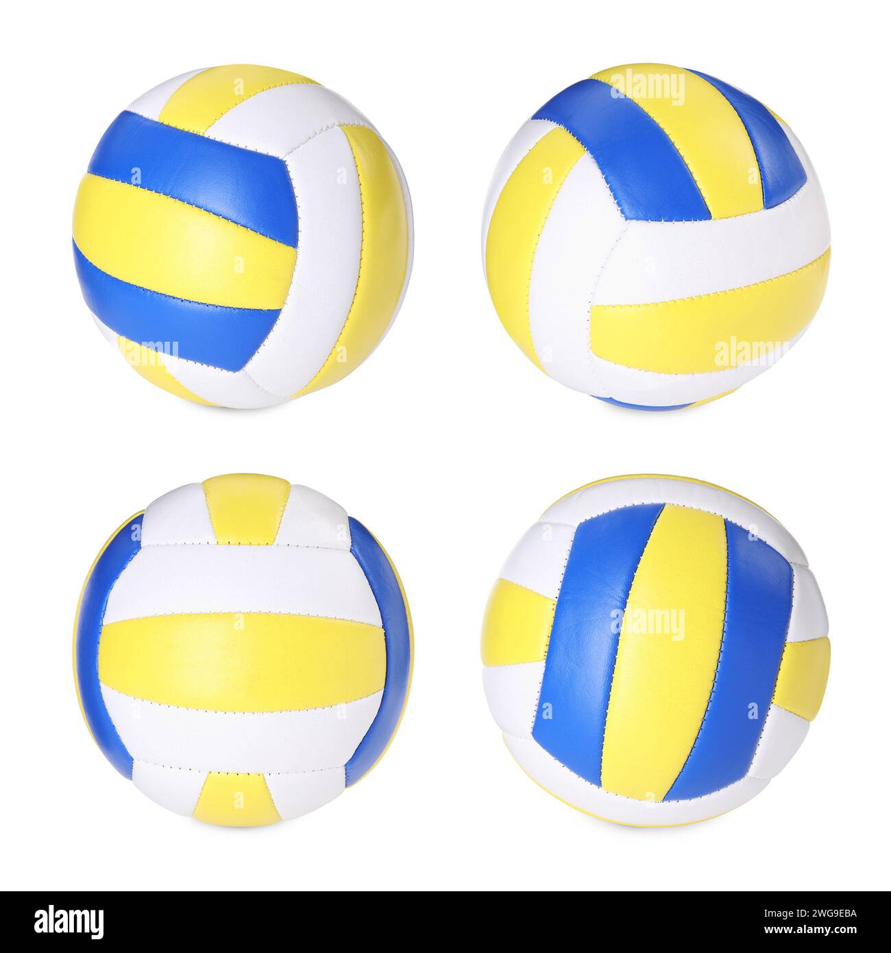 Volleyball ball isolated on white, different sides Stock Photo - Alamy