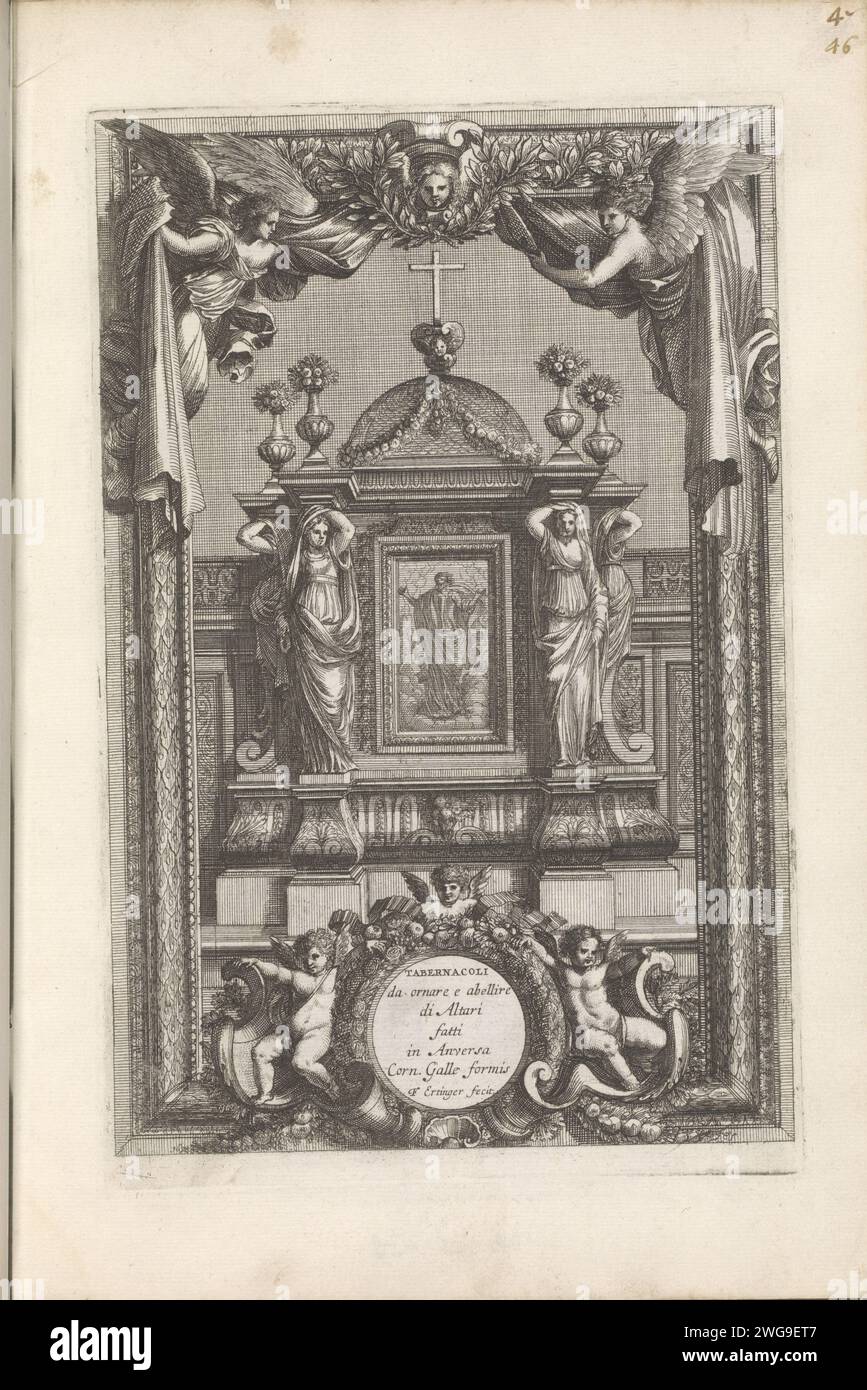 Tabernacle with a painting of Ascension, c. 1658 - 1678 print ...