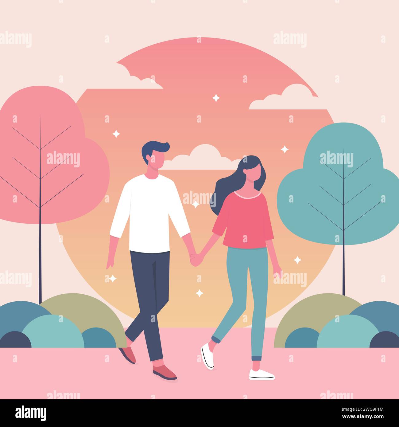 Intimacy couple embrace Stock Vector Images - Alamy