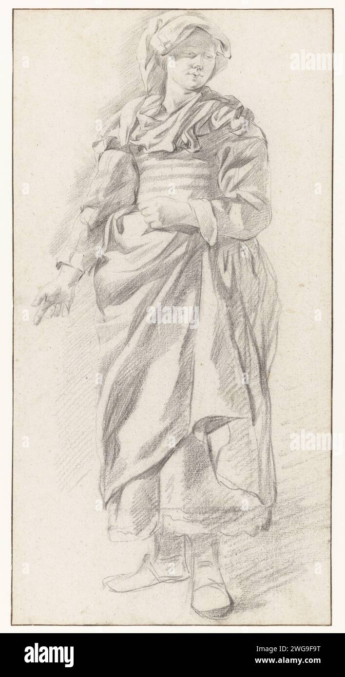 Standing Women, Seen from the Front, Gerrit Berckheyde, 1670 - 1698 ...