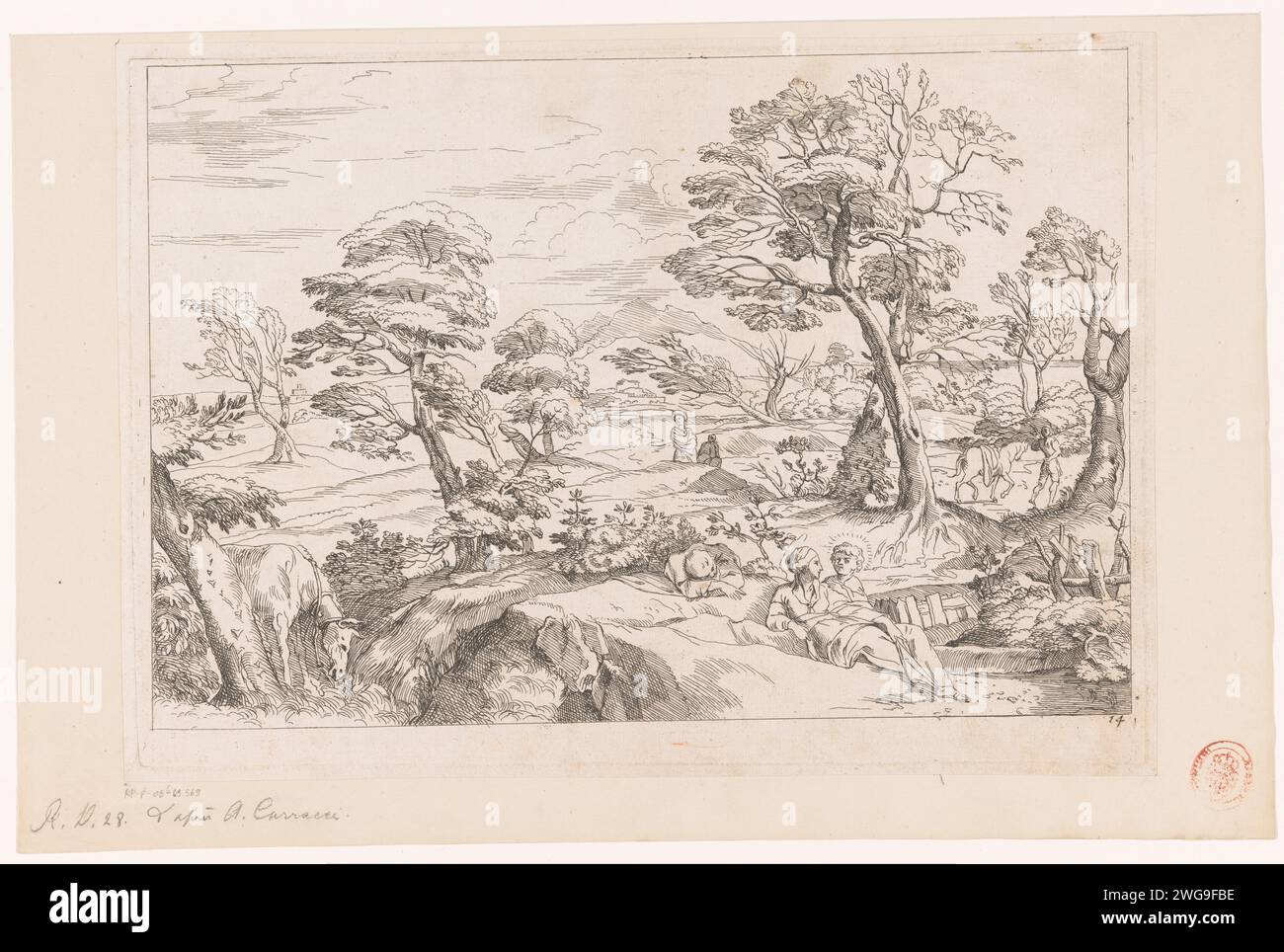 Landscape with Holy Family, Charles Macé (Attributed to), After ...