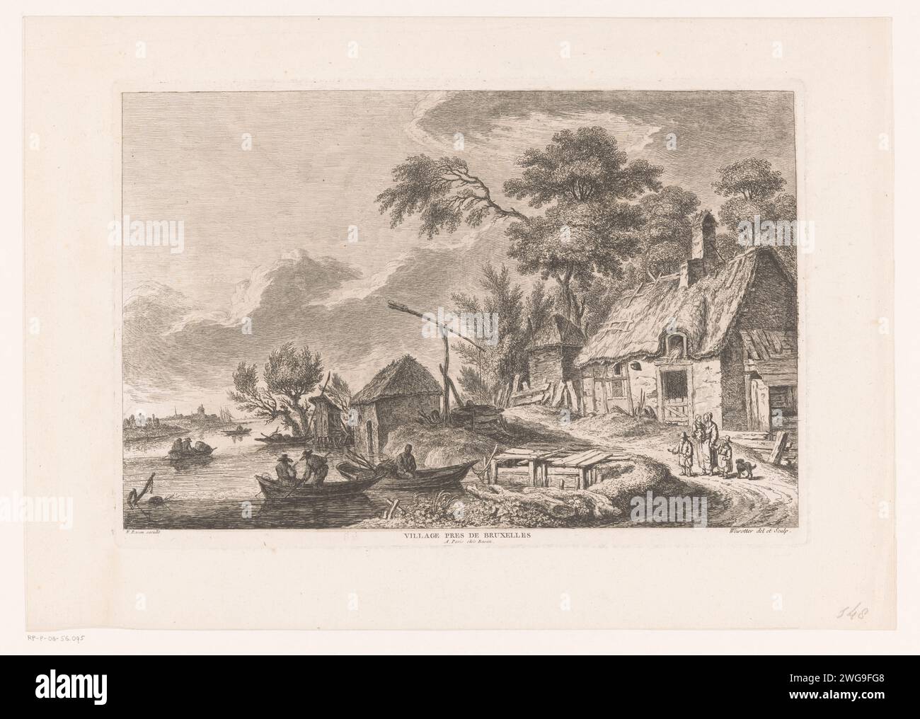 River landscape with a well, Franz Edmund Weirotter, c. 1760 print ...
