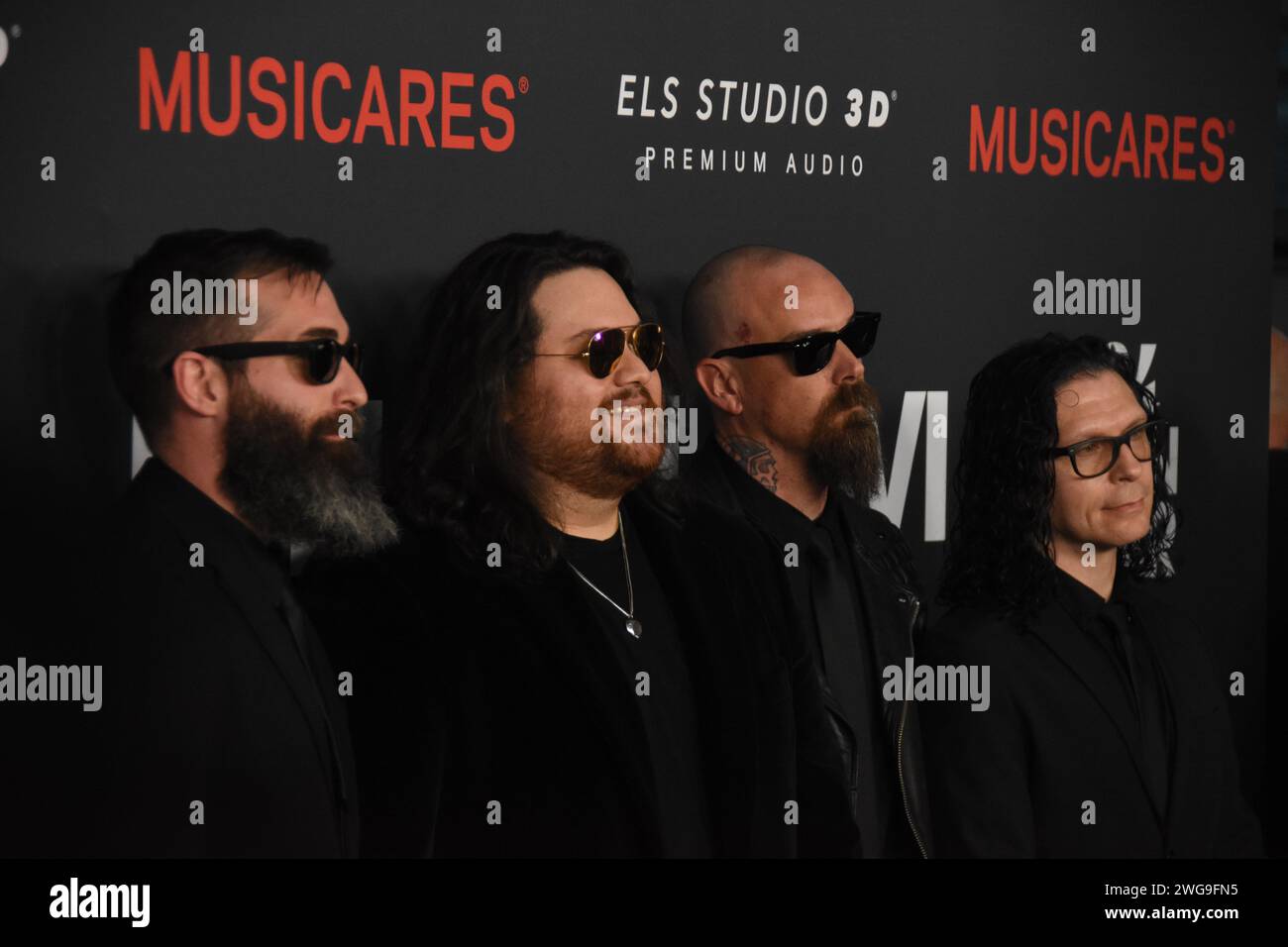 Los Angeles, California, USA 2nd February 2024 (L-R) Musician Jon ...