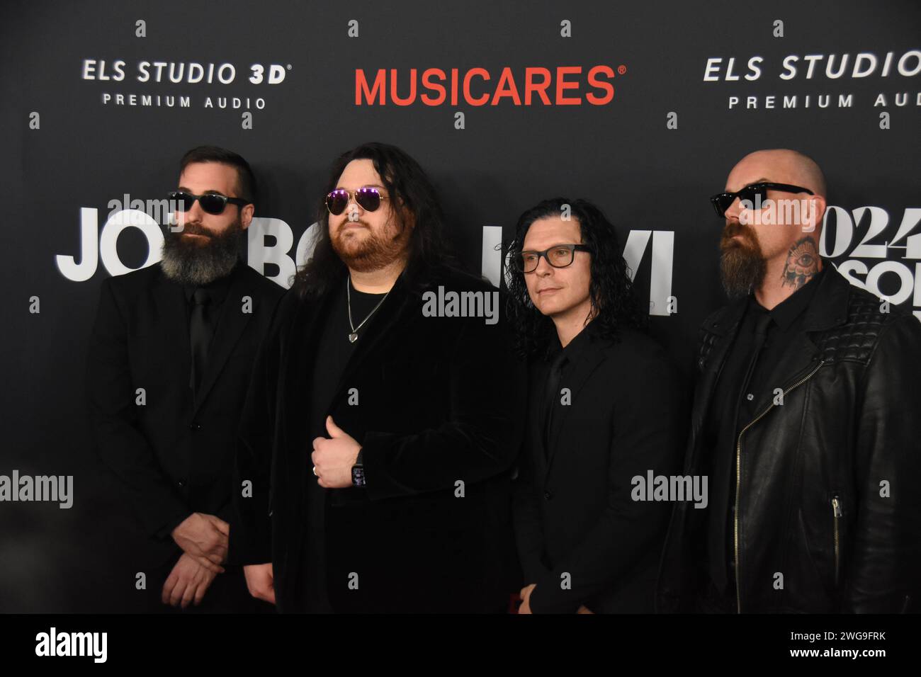 Los Angeles, California, USA 2nd February 2024 (L-R) Musician Jon ...