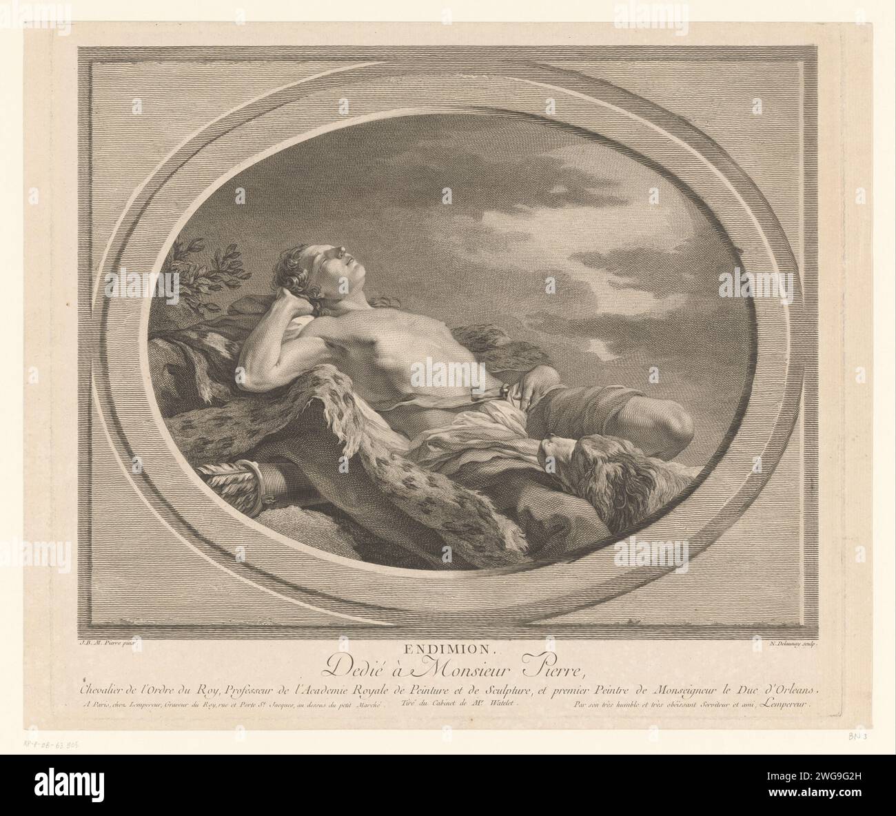 Endymion, Nicolas de Launay (Goudsmid), After Jean Baptiste Marie ...