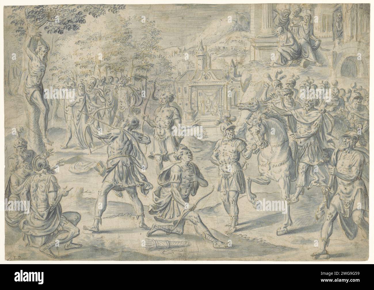 Shooting on Father's corpse, Cornelis Floris (II) (Circle of), 1524 ...