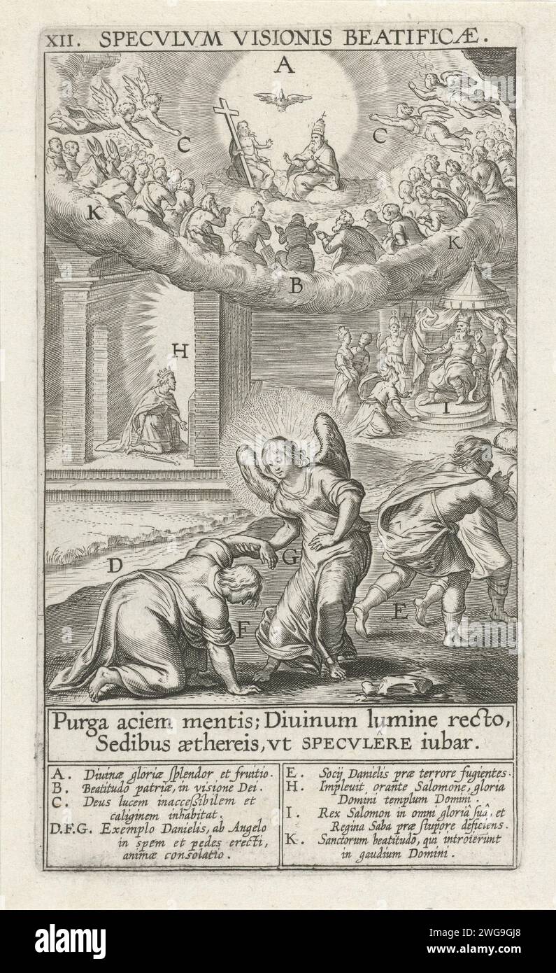 Mirror of bliss, Theodoor Galle, 1610 print In the foreground, Daniël ...