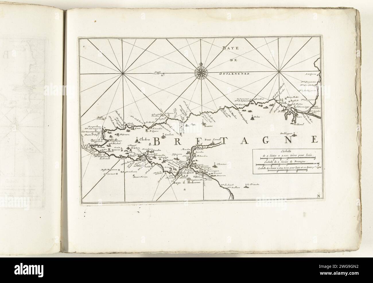 Map of the West Coast of Brittany, ca. 1702, 1702 - 1703 print Map of ...
