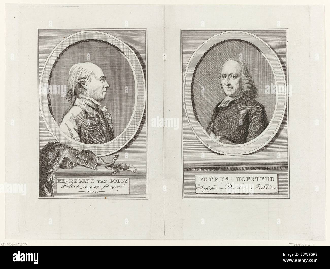 Portraits of Rijklof Michael van Goes and Petrus Hofstede, 1782 ...
