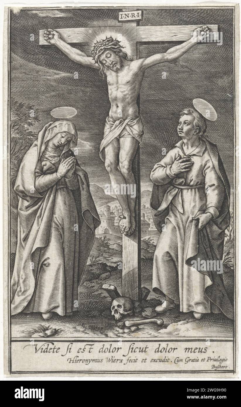 Crucifixion of Christ, Hieronymus Wierix, 1563 - Before 1619 print ...