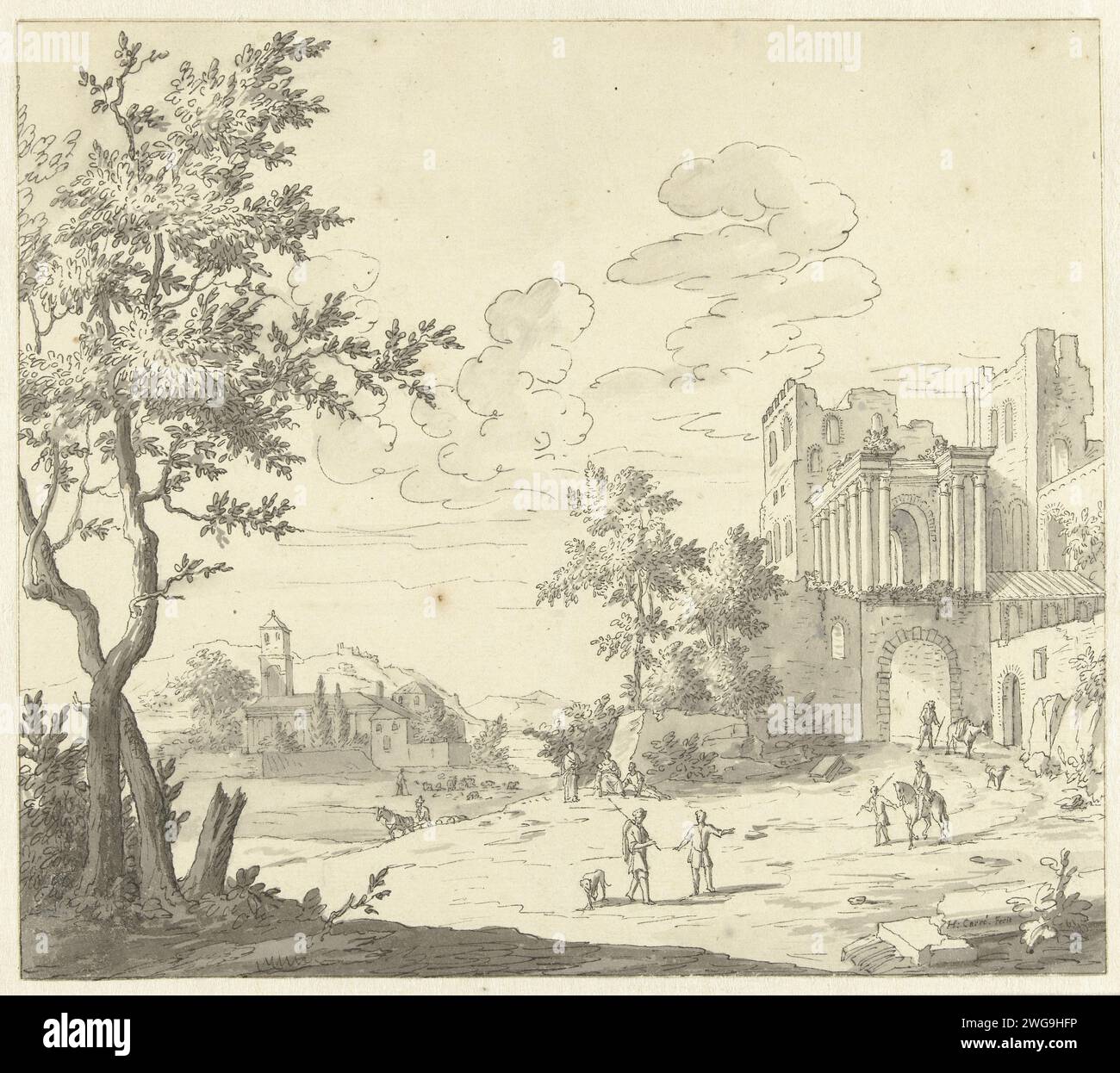 Italian landscape face ruin hi-res stock photography and images - Alamy