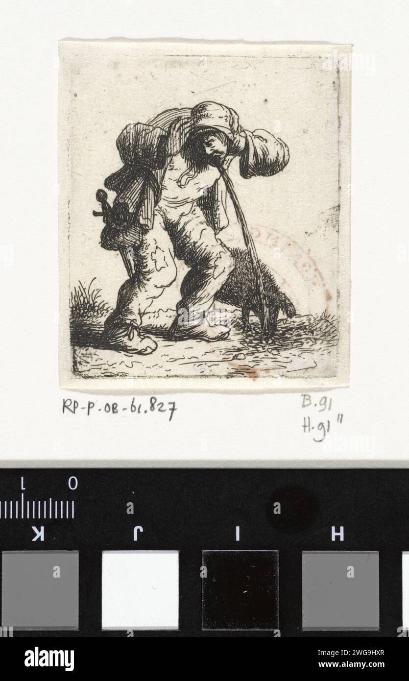Braaking man, Jan Gillisz. van Vliet, 1632 print A vomiting man, a boar ...