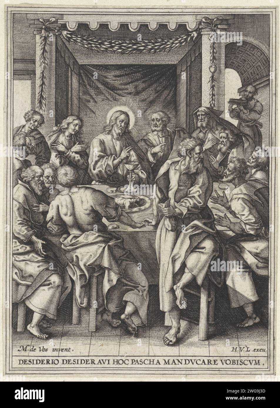 Last Supper, Anonymous, After Maerten de Vos, 1560 - 1600 print Last ...
