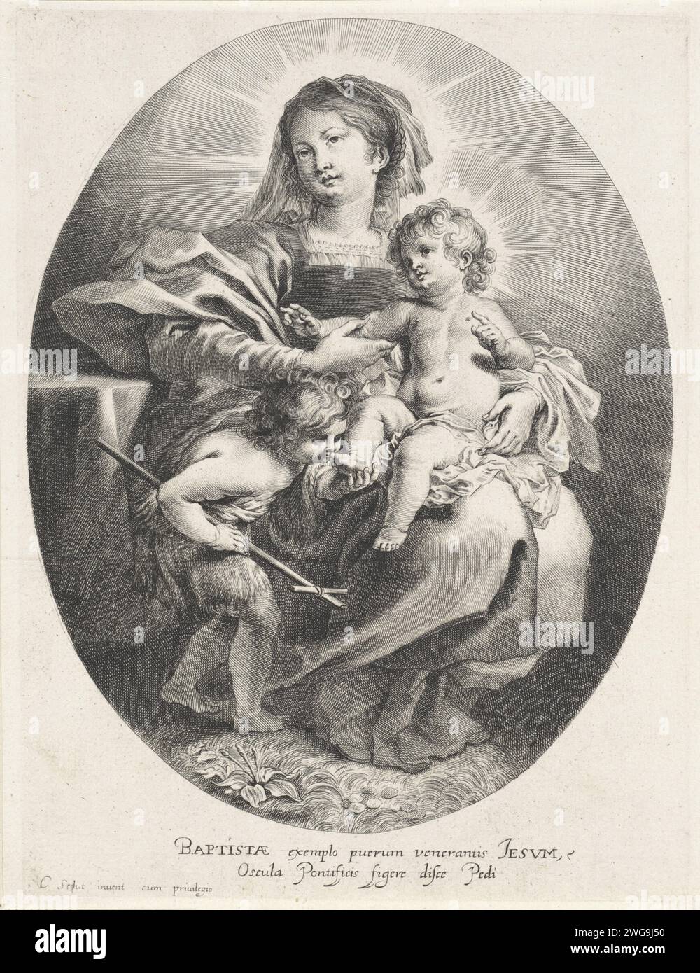 Seated Mary with Christkind and Johannes de Boper, Hans Witdoeck, After ...
