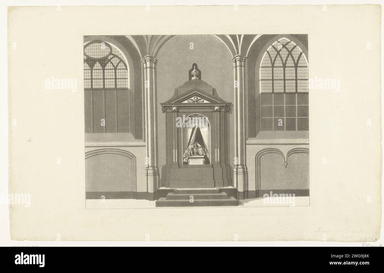 Graftombe van Hugo de Groot, died in 1645, 1826 - 1828 print Graftombe ...