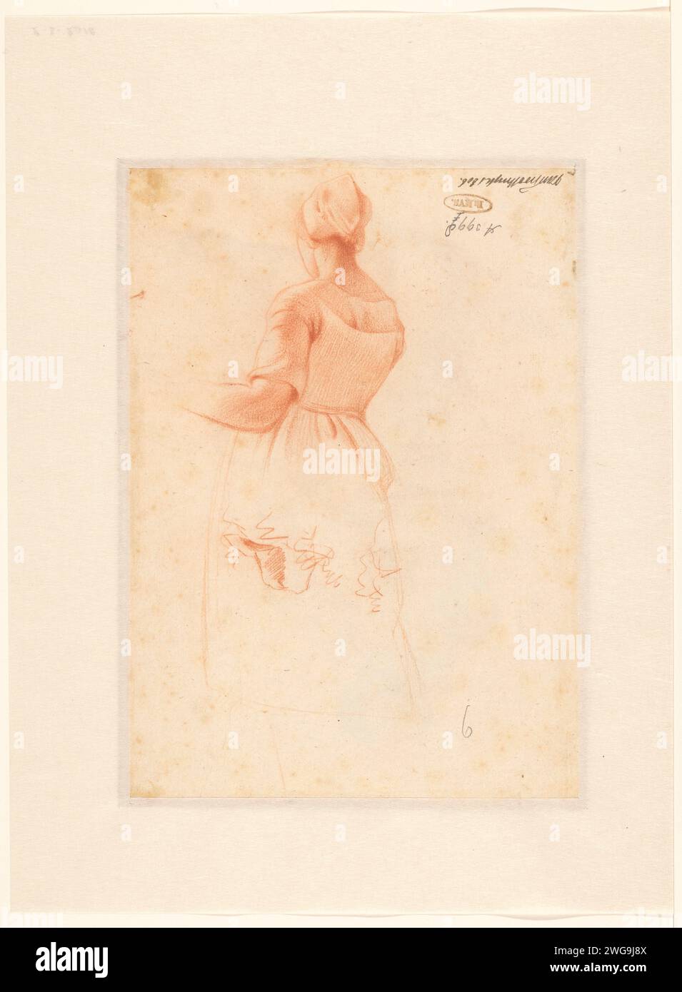 Figure study of a woman on the back, Wouter Johannes van Troostwijk ...