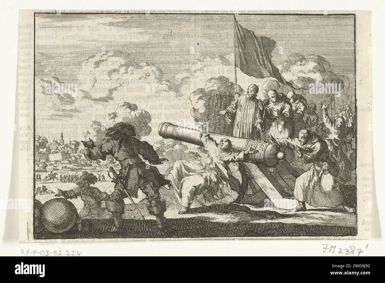 Monnik shot by the besieged, 1672, 1696 - 1700 print During the ...