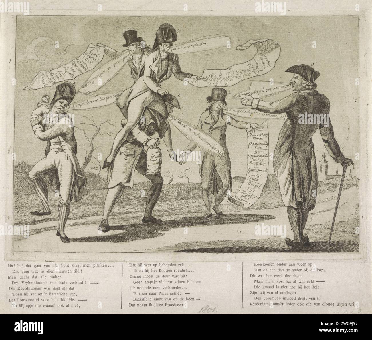 Cartoon on the Peace of Lunéville, 1801, Anonymous, 1801 print Cartoon ...