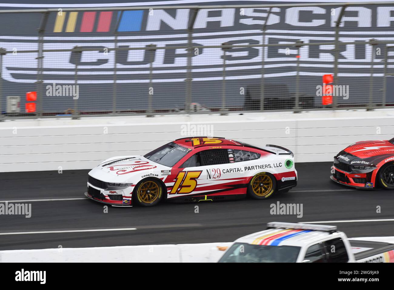 LOS ANGELES, CA - FEBRUARY 03: Kaz Grala (#15 Rick Ware Racing N29 ...