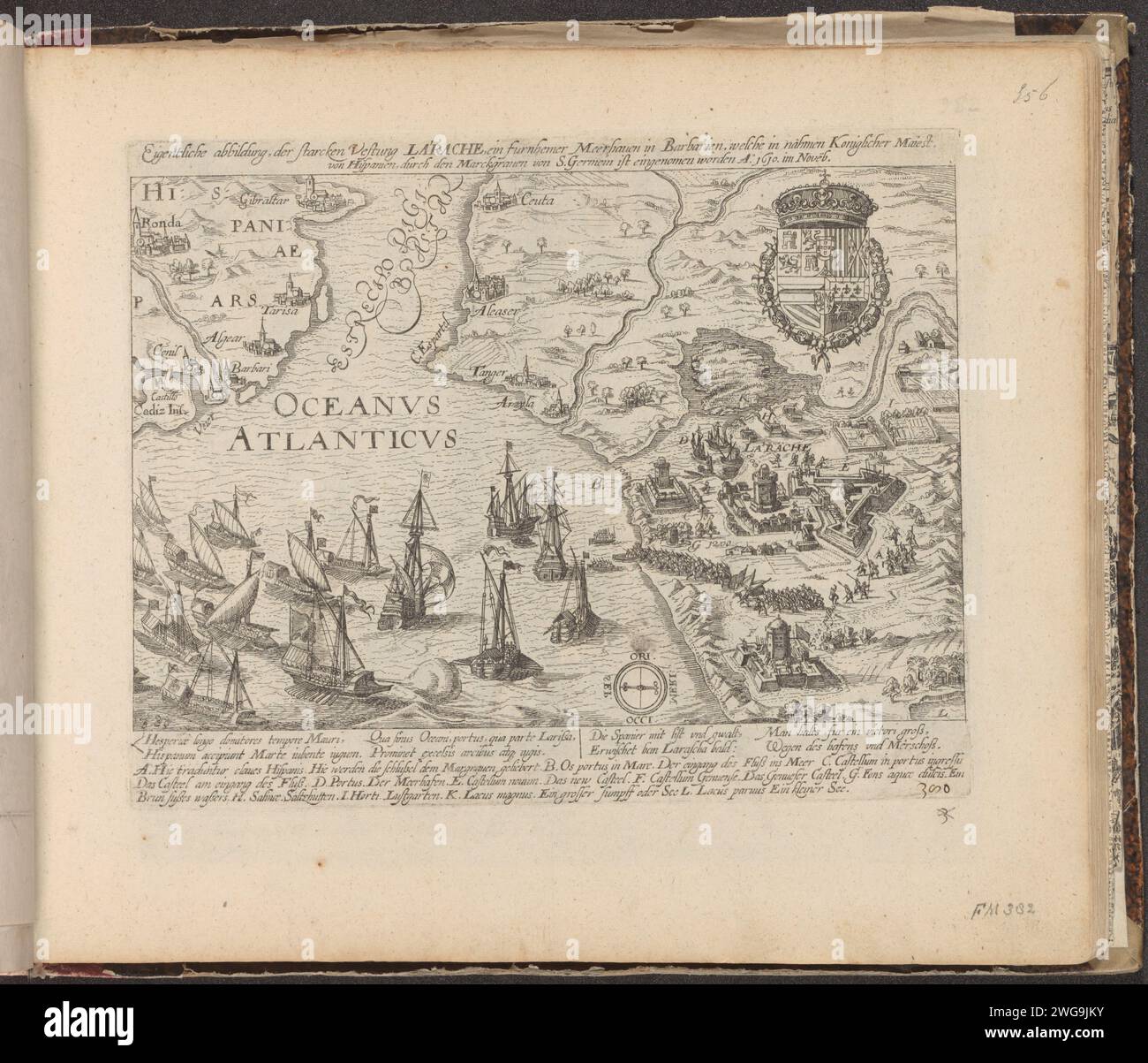 Larache intake in Morocco by the Spaniards, 1610, 1610 - 1612 print ...