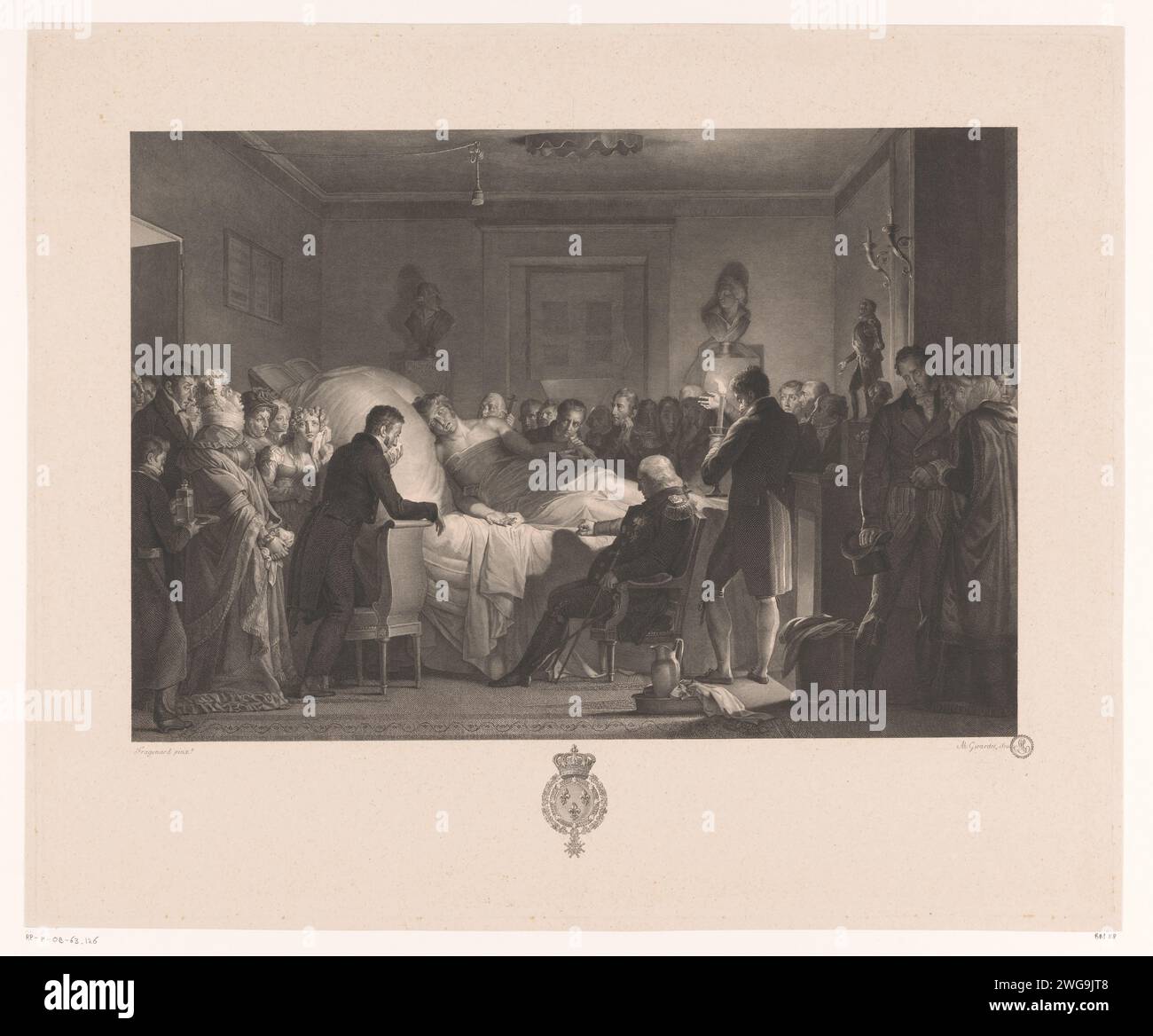 Karel Ferdinand van Berry on his deathbed, Abraham Girardet, After Jean ...