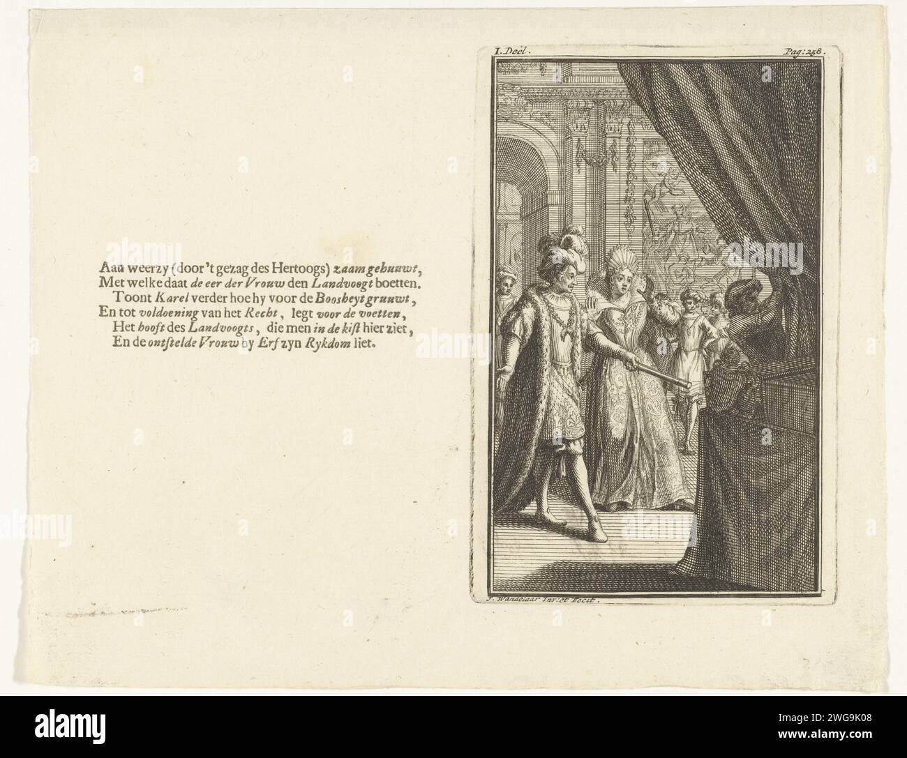 De Hertog shows Lucreatia her legacy, 1700 - 1759 print Scene from a ...