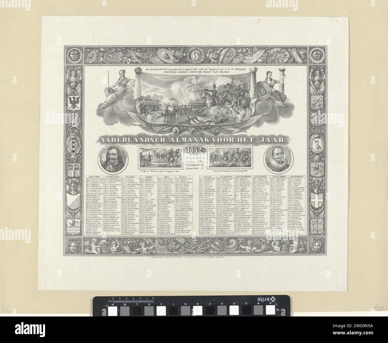 Vaderlandsch Almanak for the year 1832, 1831 print Patriotic Almanak ...