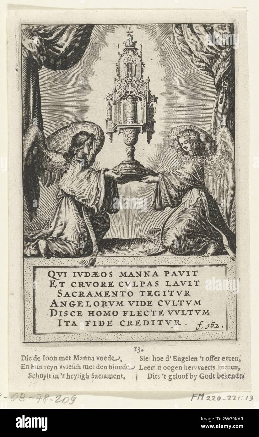 Two angels with the monstrans with the Holy Sacrament, 13, 1639 - 1699 ...