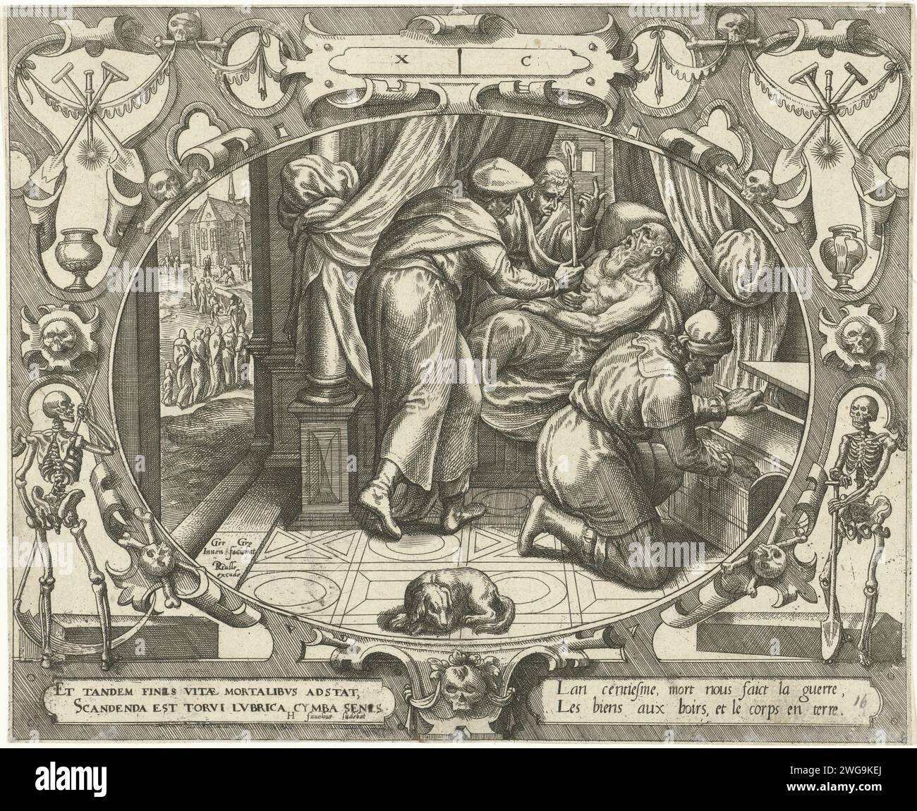 Man at the age of centenary, Gerard van Groeningen, 1569 - 1575 print ...