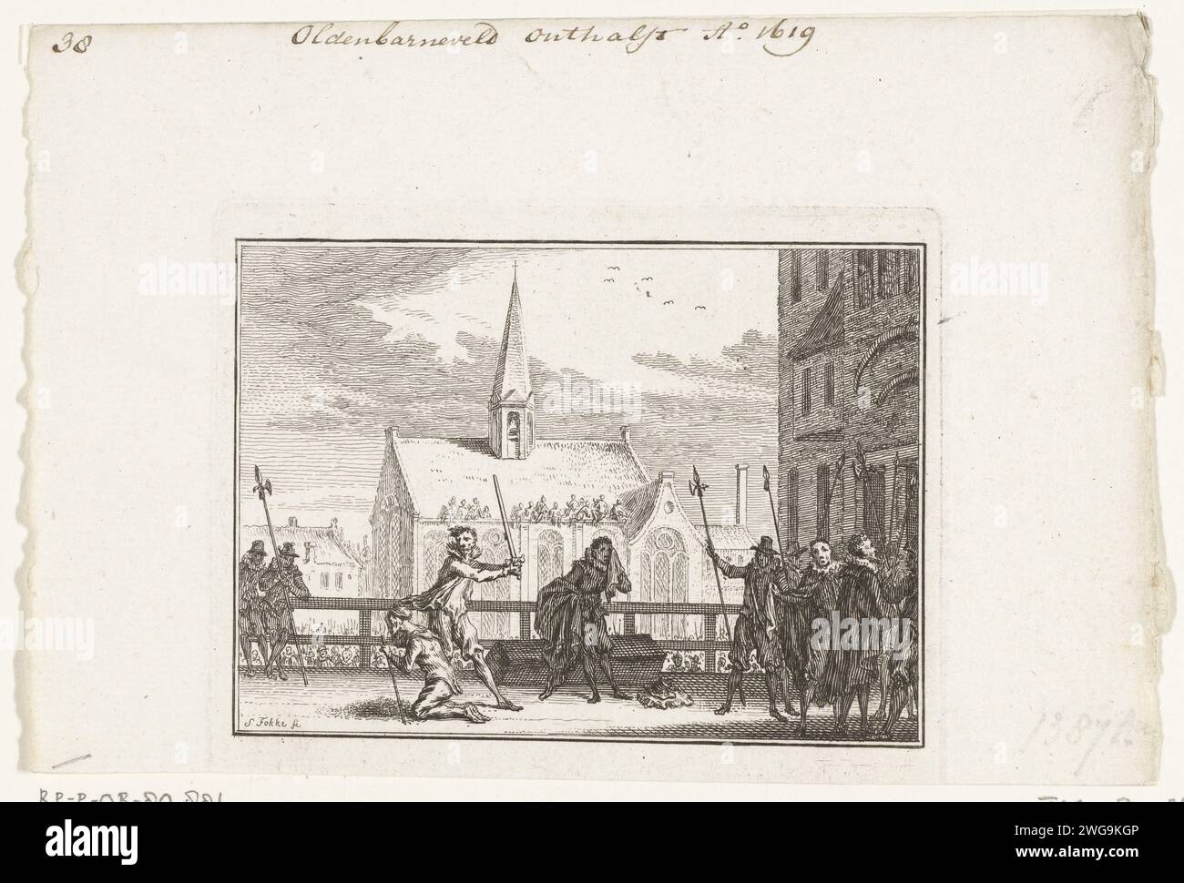 Decapitation of Johan van Oldenbarnevelt, 1619, 1782 - 1784 print The ...
