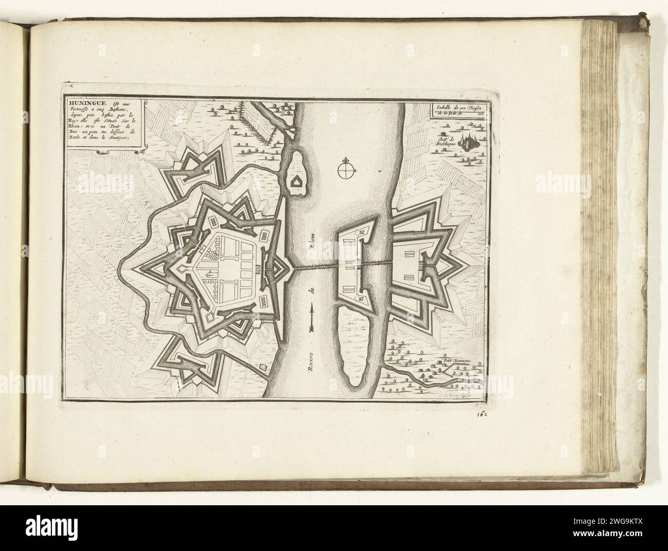Map of Huningue, 1726, 1726 print Map of the reinforcements around the ...