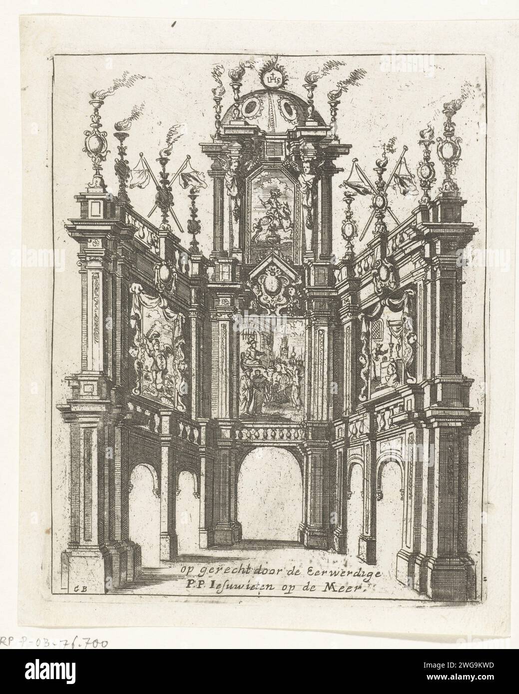 Triumph gate founded by the Jesuits on the Meir, 1685, 1685 print ...