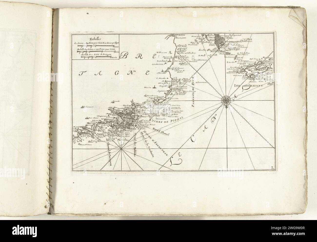 Map of the West Coast of Brittany, ca. 1702, 1702 - 1703 print Map of ...