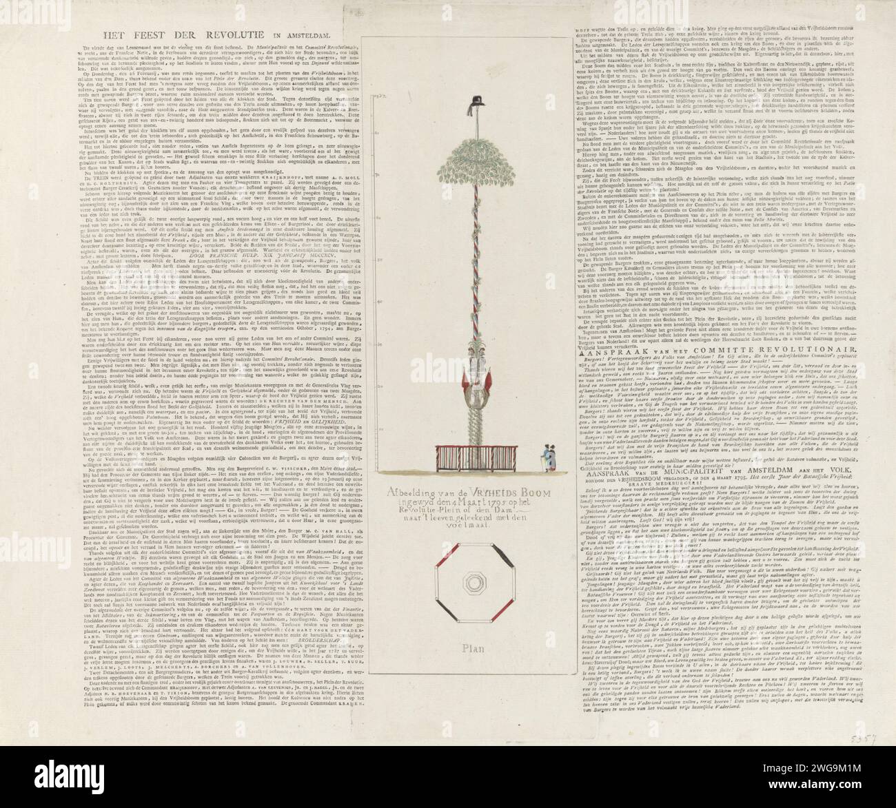 Freedom tree inaugurated on Dam Square in Amsterdam, March 4, 1795 ...