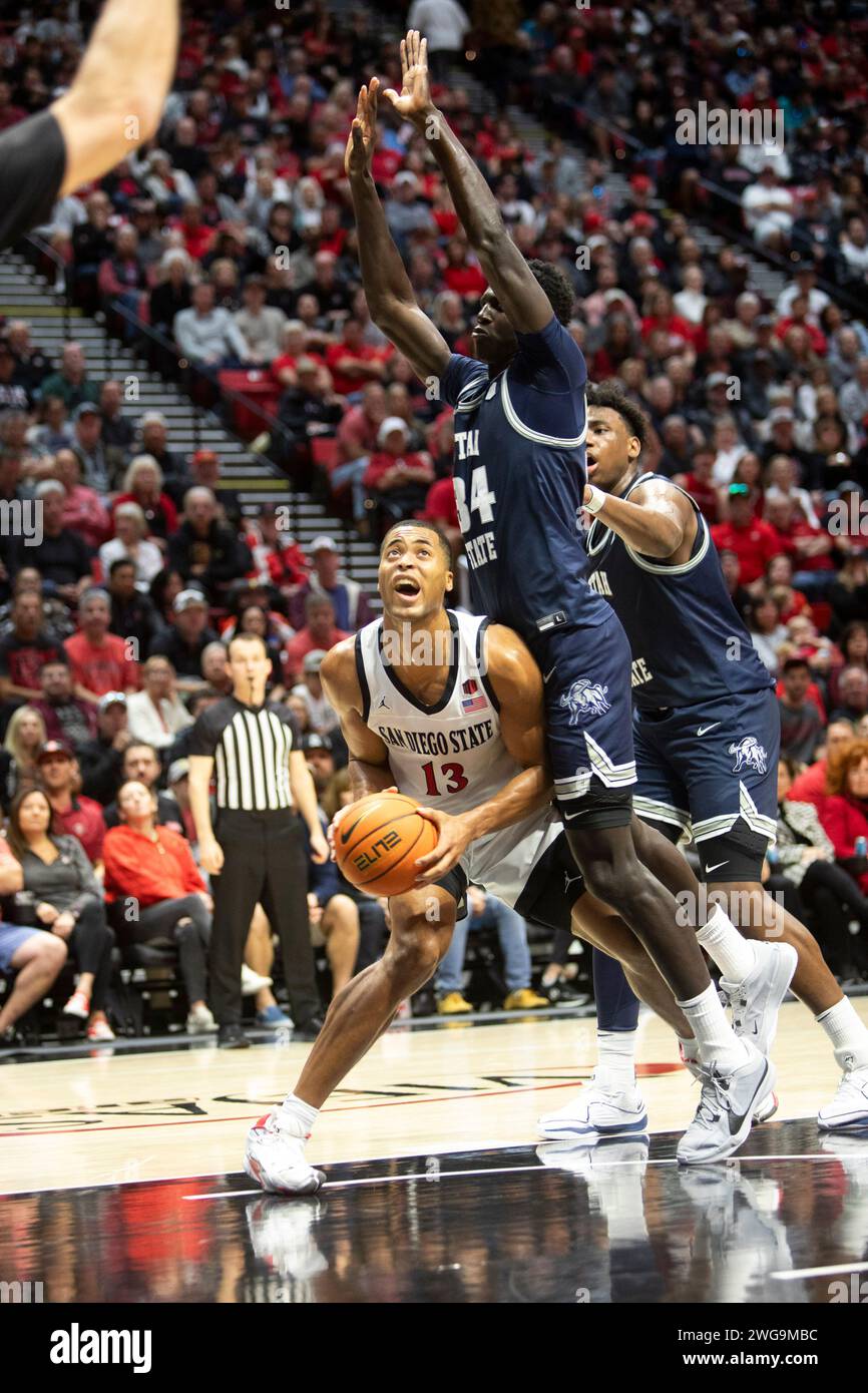 SAN DIEGO, CA - FEBRUARY 03: San Diego State Aztecs forward Jaedon ...