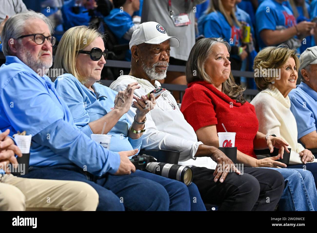 Oxford, MS, USA. 03rd Feb, 2024. Actor Morgan Freeman, on the sidelines ...