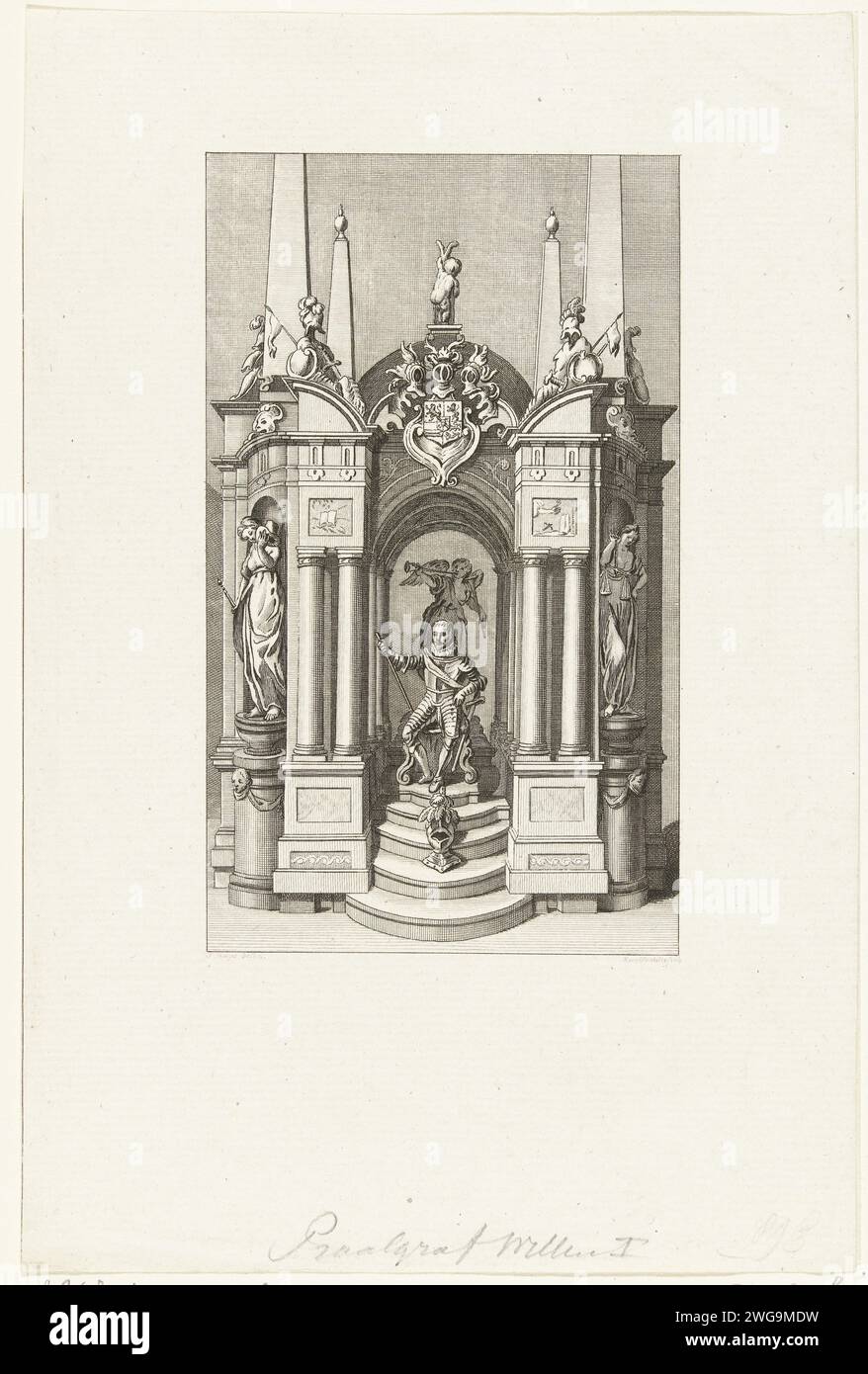 Graftombe of Willem I, Prince of Orange, 1623, c. 1794 print Graftombe ...