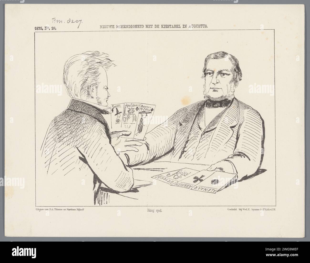 Cartoon on the three new (conservative) constituencies that Heemskerk ...