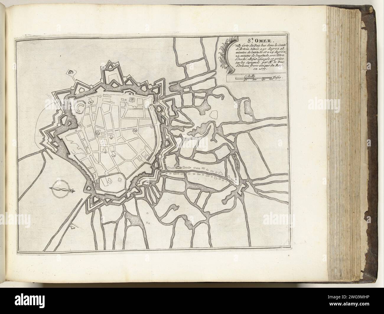 Map of Saint-OMER, ca. 1693-1696, 1693-1696 print Map of the ...